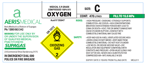 Medical Oxygen - B Size (275L)